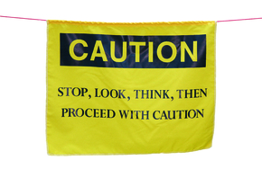Flags - Caution with Yellow Background