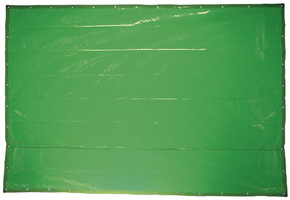 PVC Welding Curtain with Cable Ties (Green)